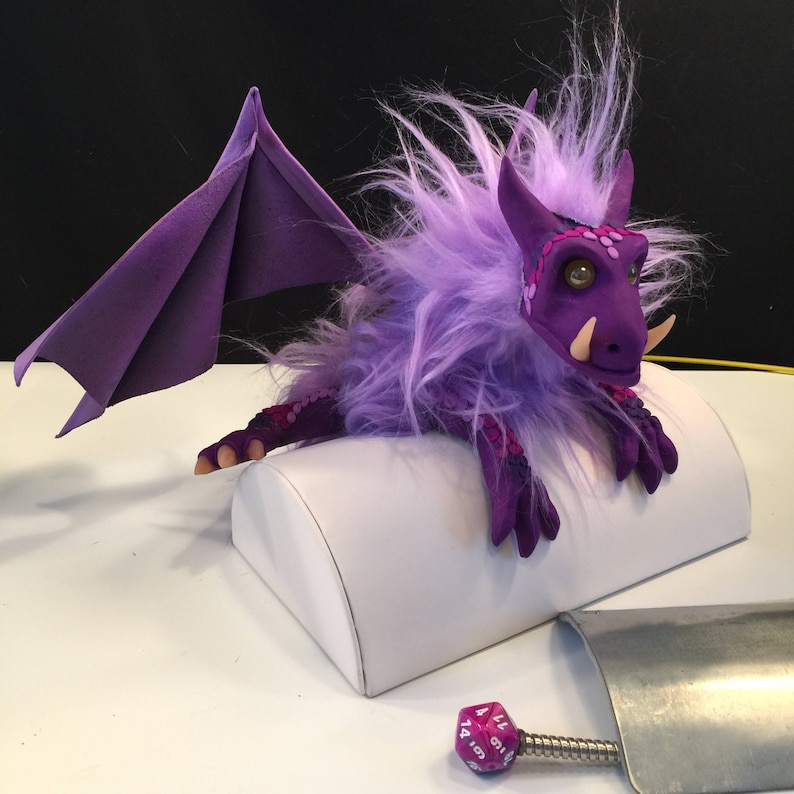 Baby Dragon Shoulder Puppet Purple shoulder dragon Superhero - Etsy España