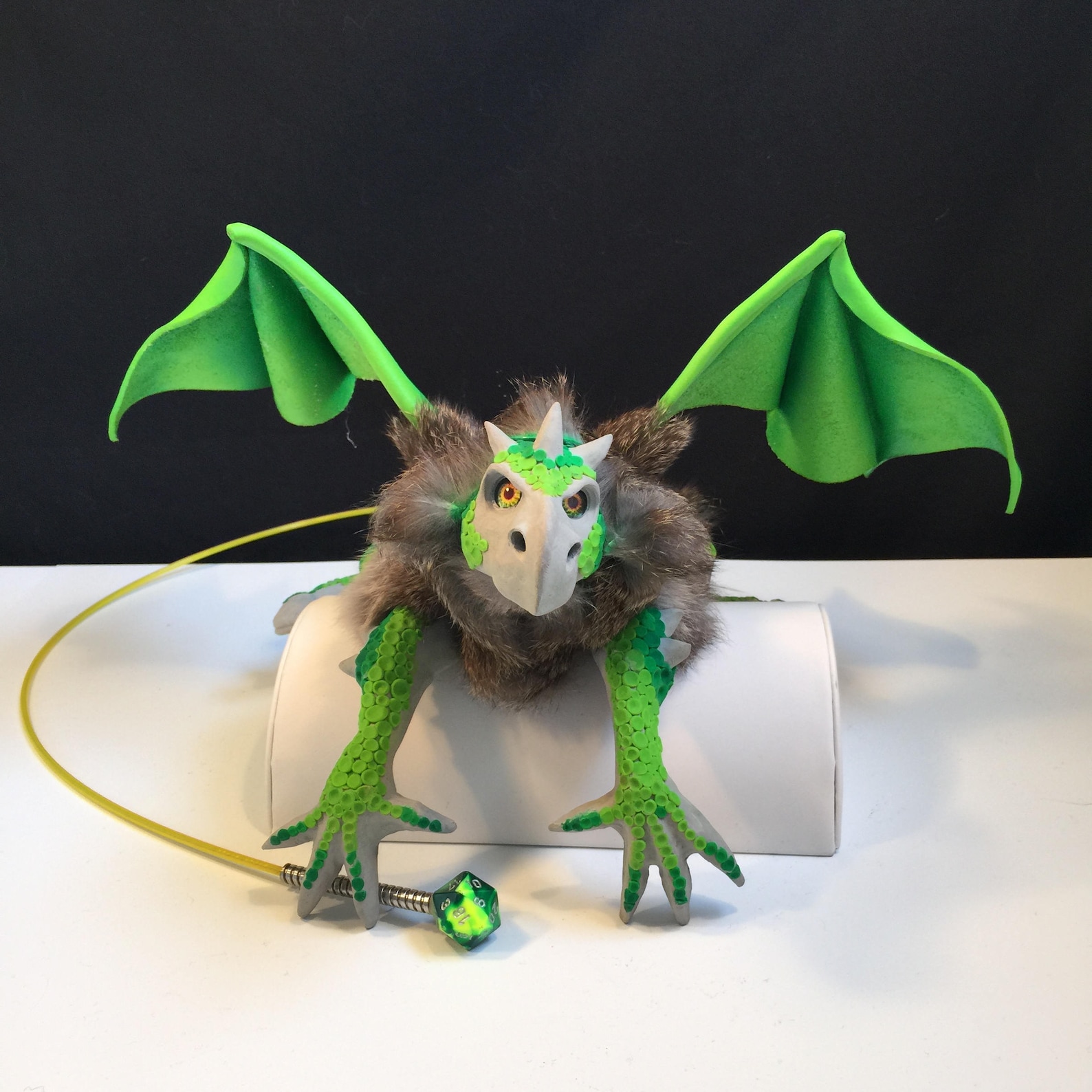DRAGON Puppet Scaled Fantasy Sculpture Creature GREEN WINGS - Etsy