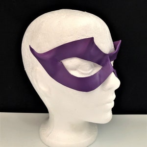 Leather Purple Mask, Superhero Cosplay Mask * Violet Villian Cosplay ...