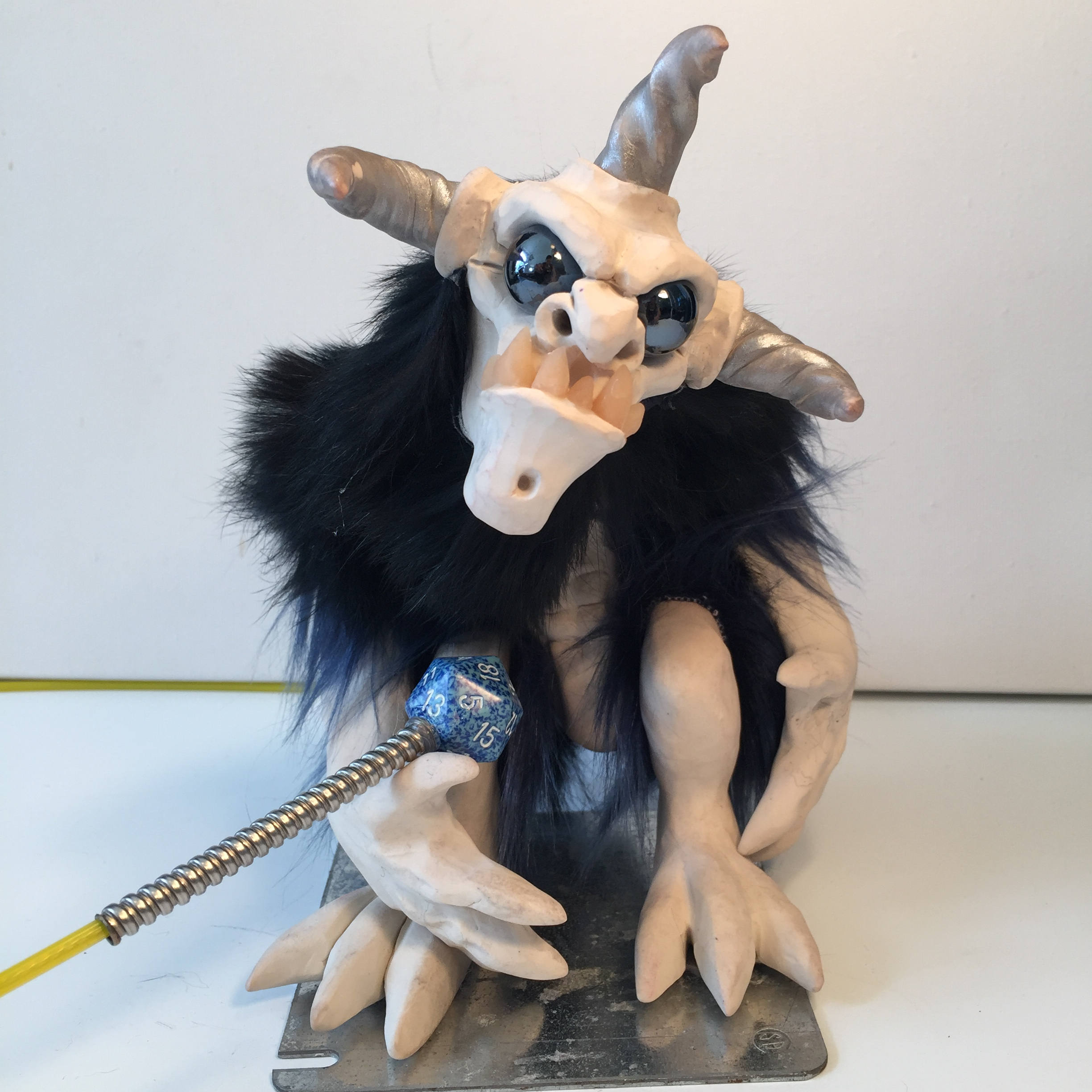 GARGOYLE Puppet Statue Fantasy Sculpture BLUE & BLACK Fur | Etsy