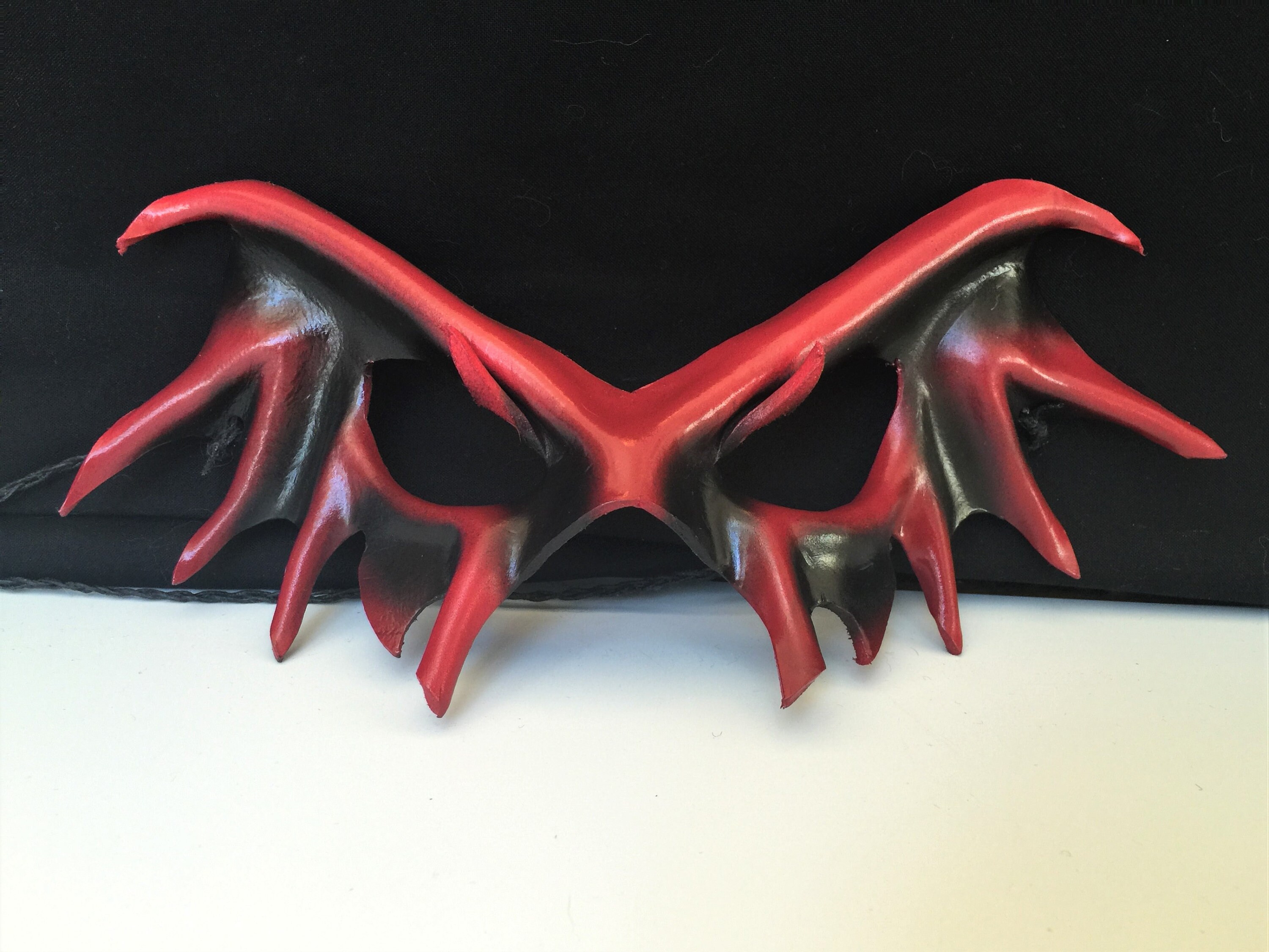 Red Leather Horror Mask Vampire Mask fantasy film props | Etsy