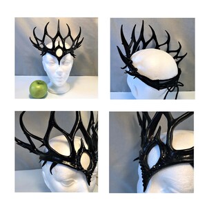 Evil Queen Leather Crown Stoned Headpiece of Thorns * Dark Fairy Queen ...