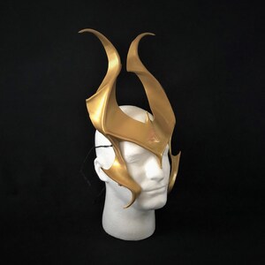 ODIN HORNS With VALKNUT Symbol * Gold Viking Cosplay Horns Pagan Horns ...