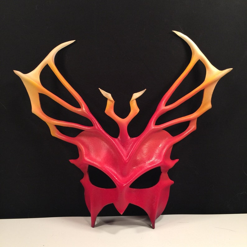Fire Demon Mask Leather Mask Demon Cosplay Mask Halloween - Etsy