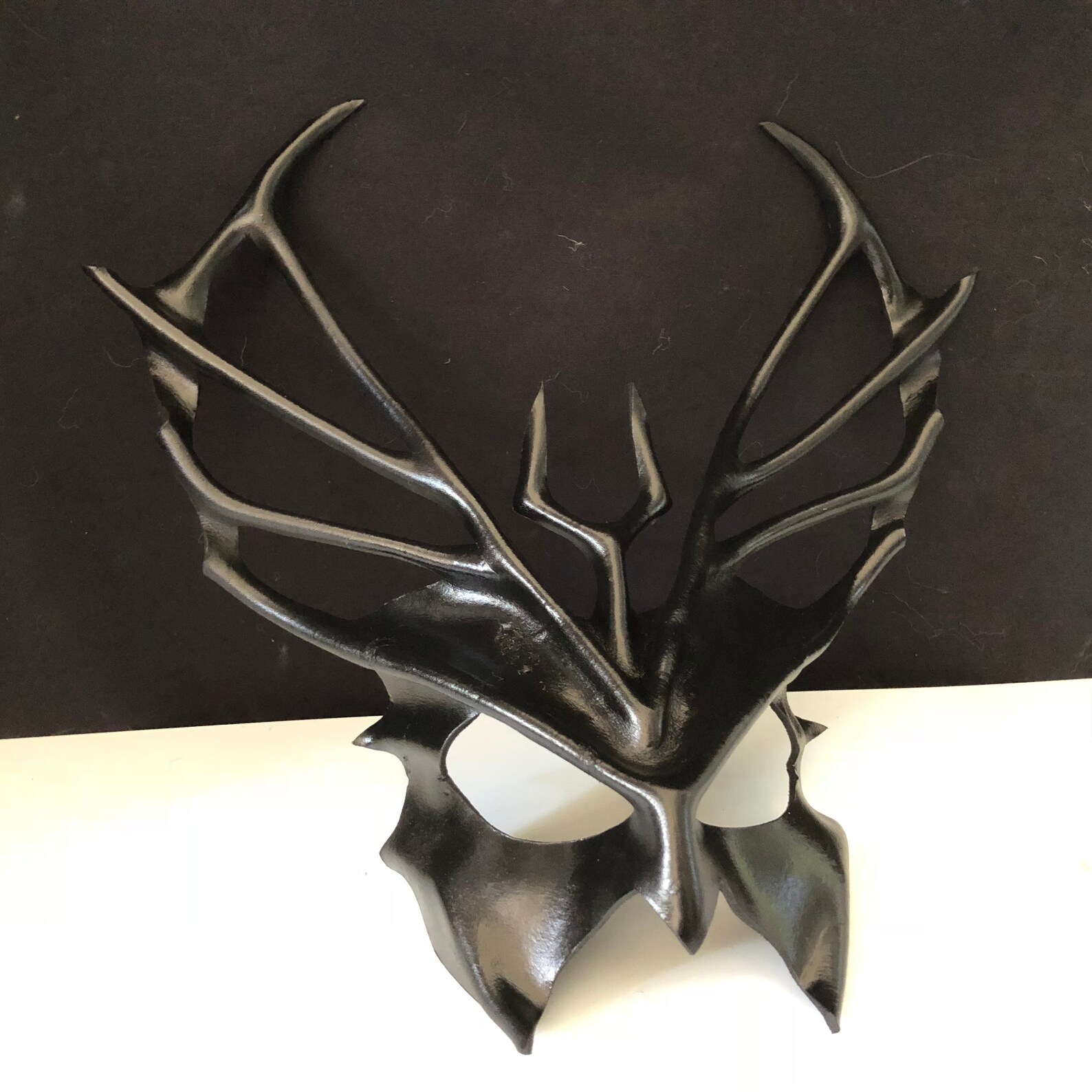 BLACK Leather Mask Pagan God Costume TRITON Costume Greek God - Etsy