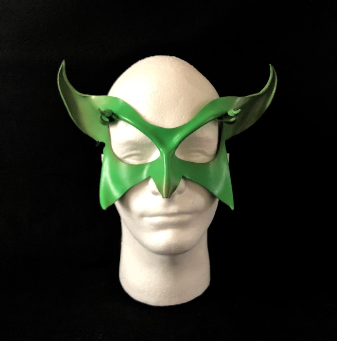 FOX GOBLIN MASK Vulpera Green Leather Mask, Fox Costume, Fox Cosplay ...