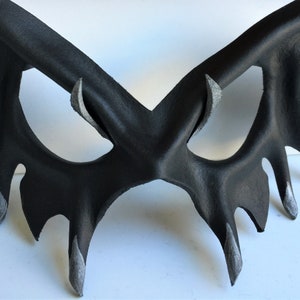 Leather Vampire Masquerade Mask, Black Festival Mask, Masked Fantasy ...