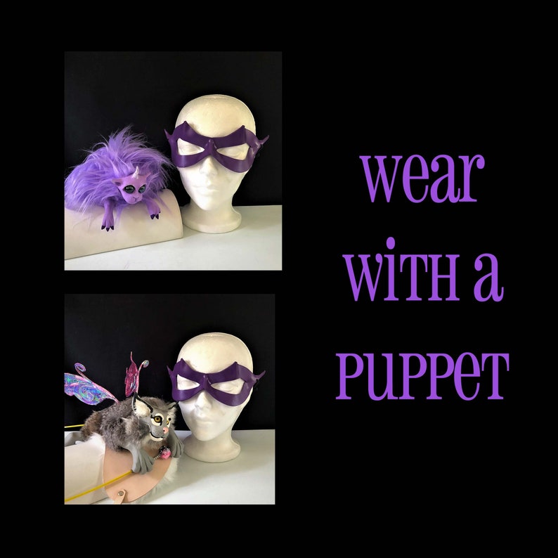 Leather Purple Mask Superhero Cosplay Mask Violet Villian - Etsy