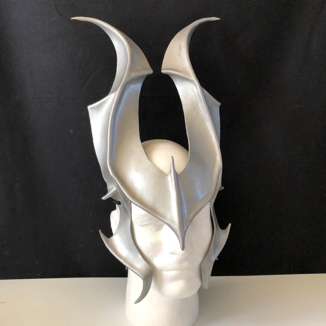 Tall Silver Cosplay Horns * Leather ELF WARRIOR Horns * FAIRY Cosplay ...