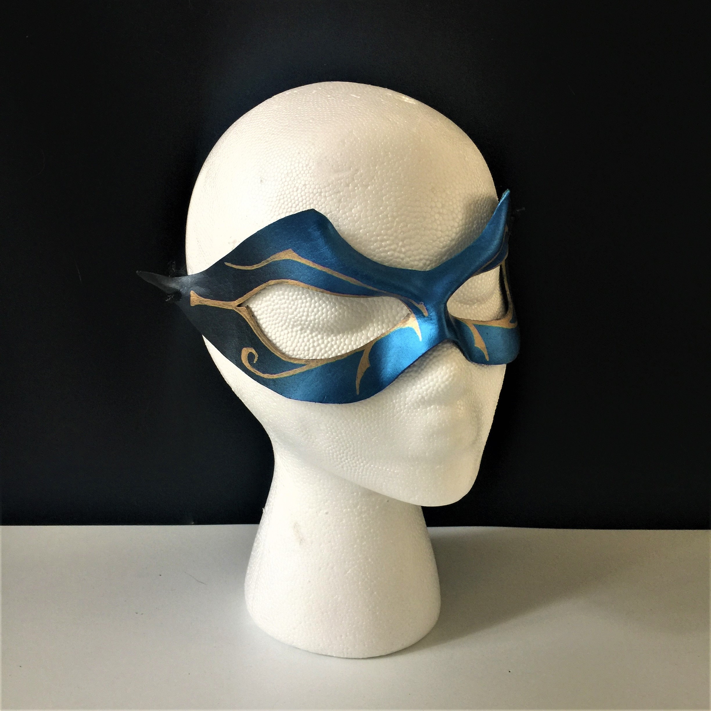 Blue Egyptian Mask Leather EYE OF RA * Renaissance Faire Music Festival ...