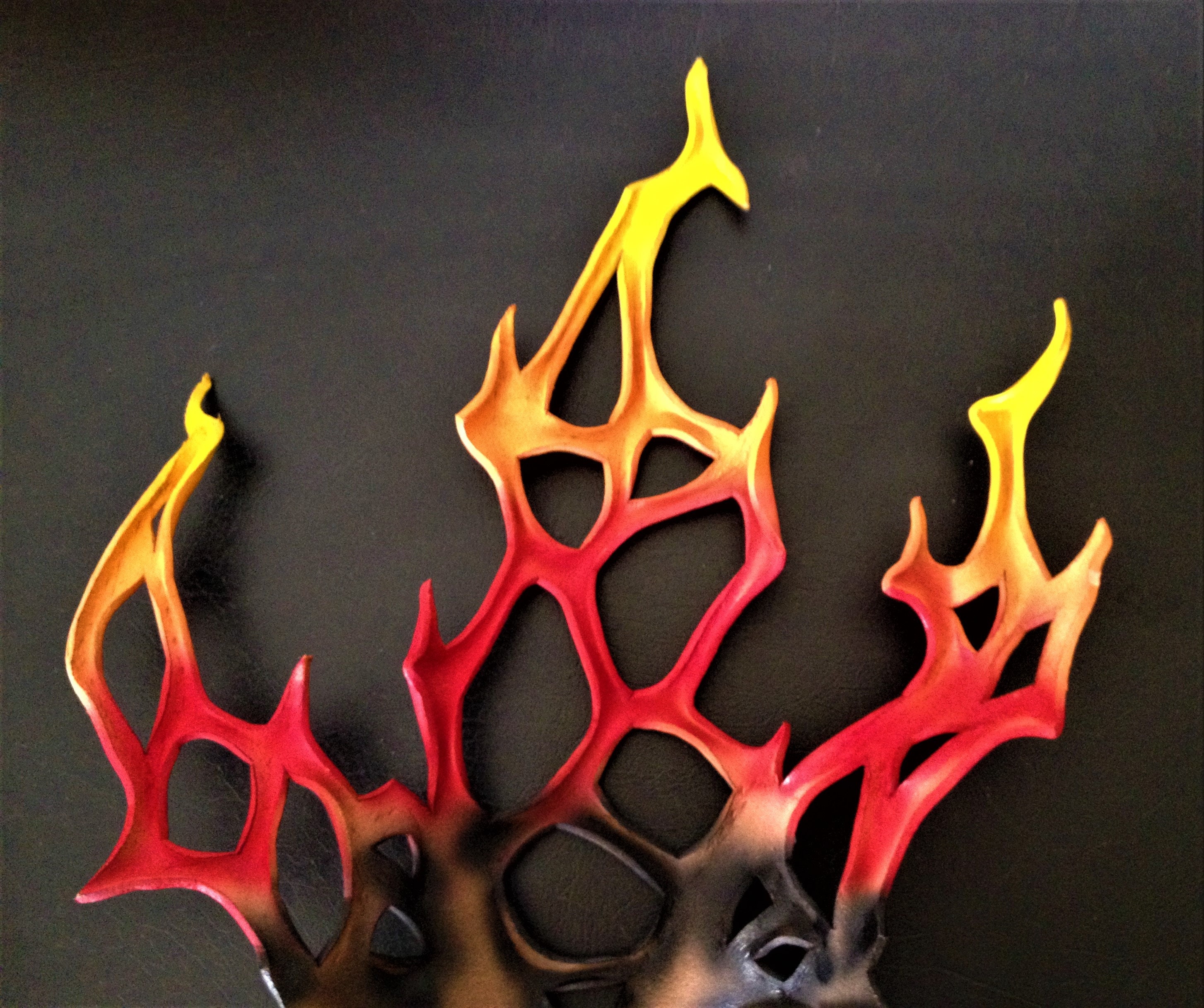 FIRE MASK Leather DEMON mask Burning Man Festival Mask | Etsy