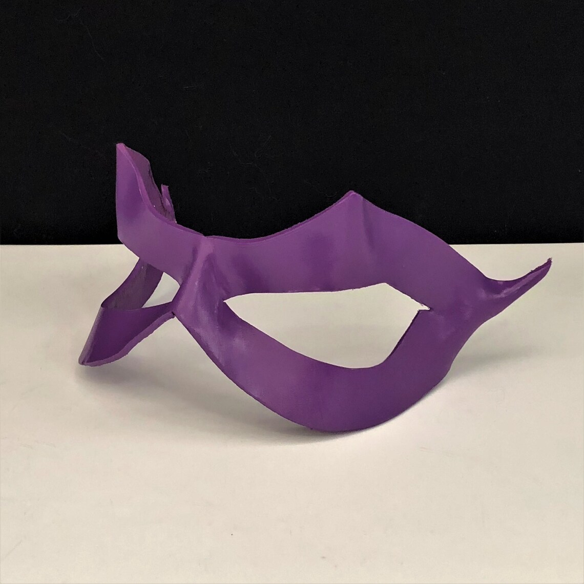 Leather Purple Mask Superhero Cosplay Mask Violet Villian - Etsy