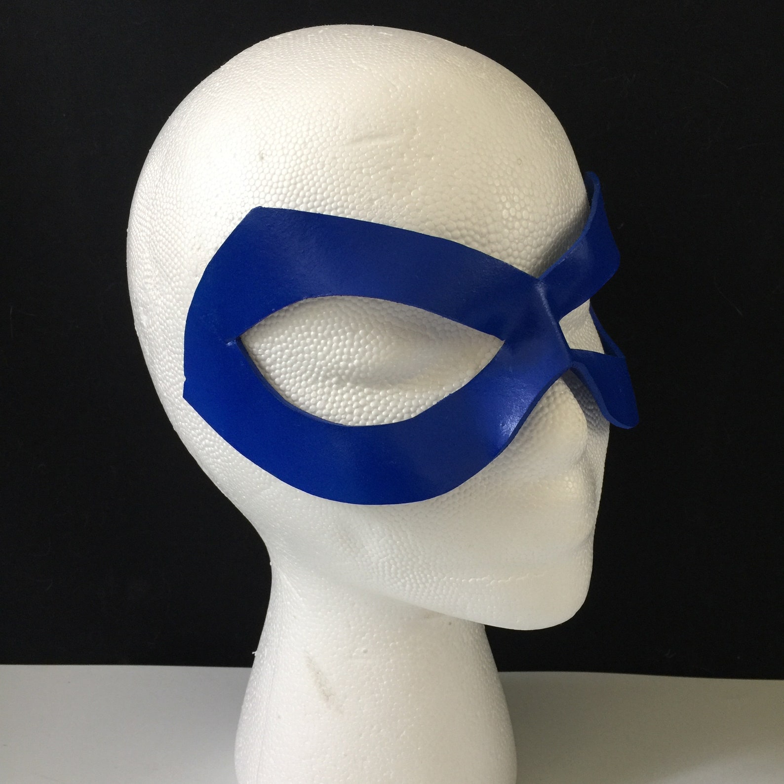 Blue Leather Festival Mask Superhero Mask Cosplay Accessory - Etsy