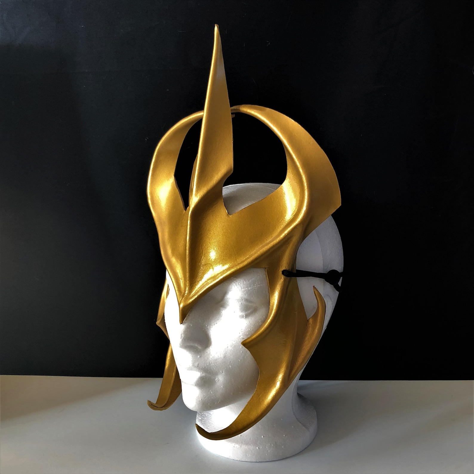 Leather Greek Goddess Spartan Helmet Mask Gold Warrior Helm - Etsy
