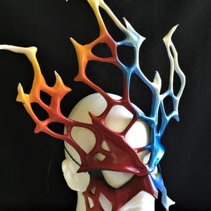 FIRE & ICE Leather Mask * Festival Mask Ice Mask Fire Mask Halloween ...