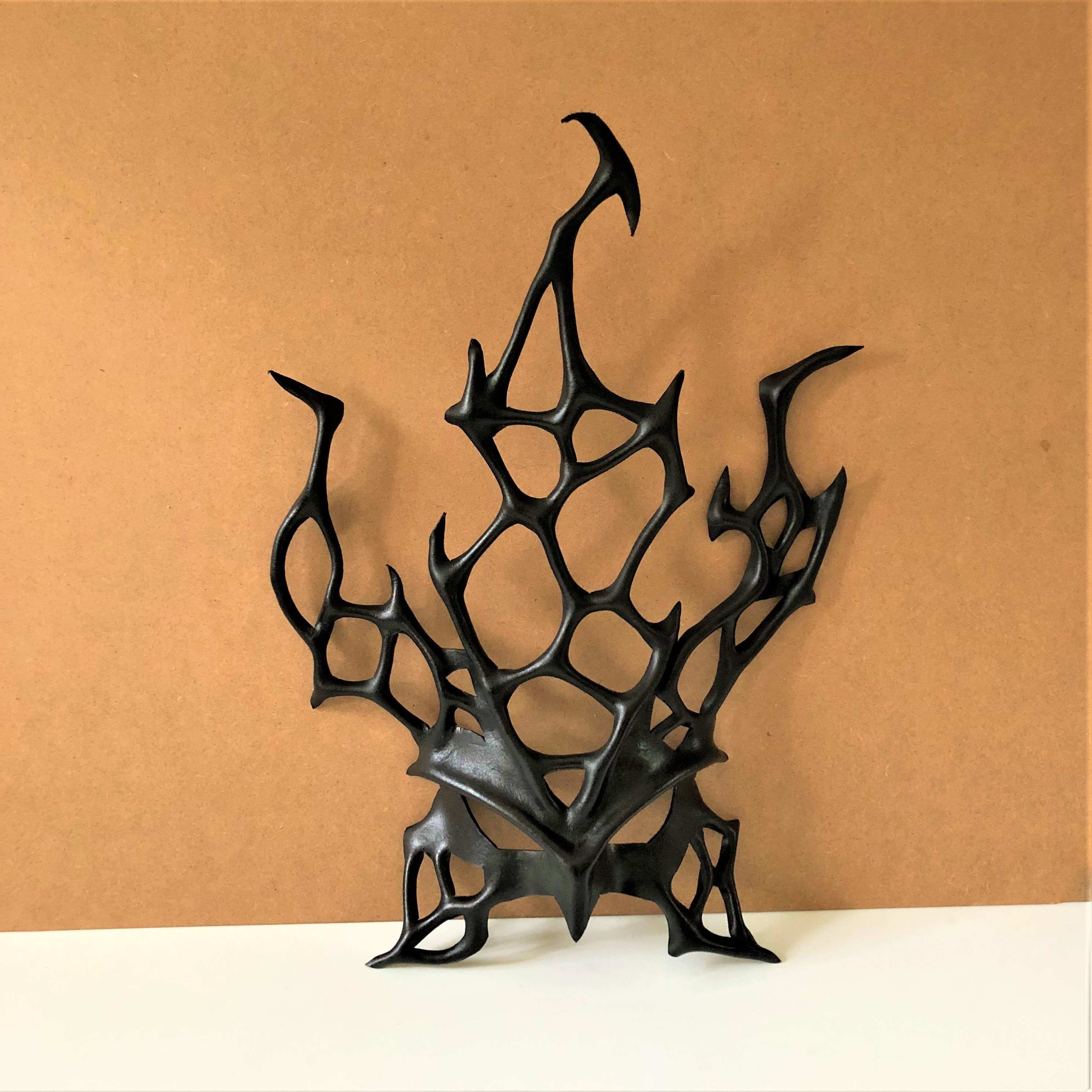 BLACK WIZARD MASK Demon Mask Sorceror Mask Fantasy Festival | Etsy