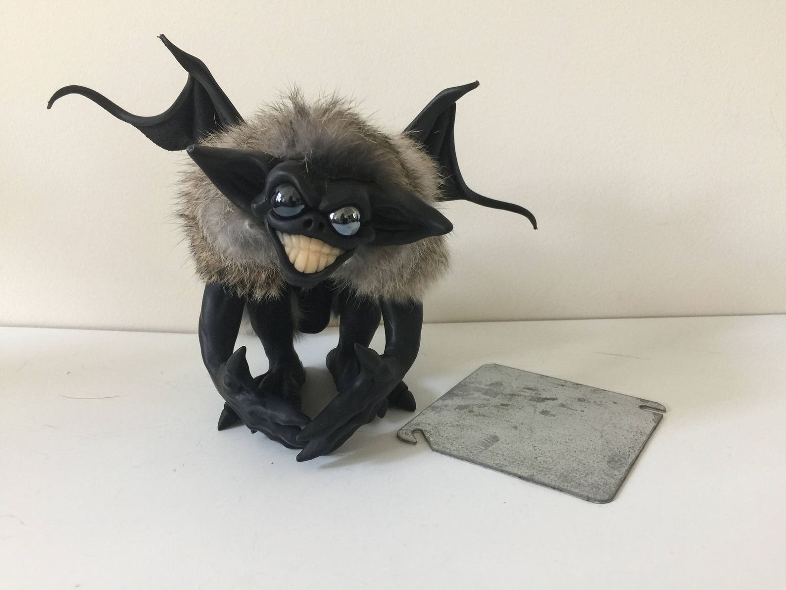 GOOFY BABY GOBLIN Brownie Puppet * Goblin Statue Fantasy Creature ...