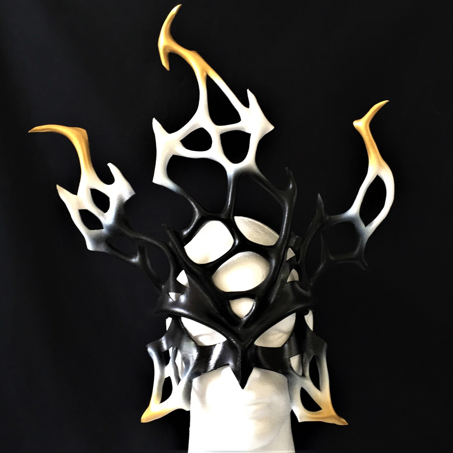 LIGHTNING WIZARD MASK Halloween Mask Leather Fantasy Festival - Etsy