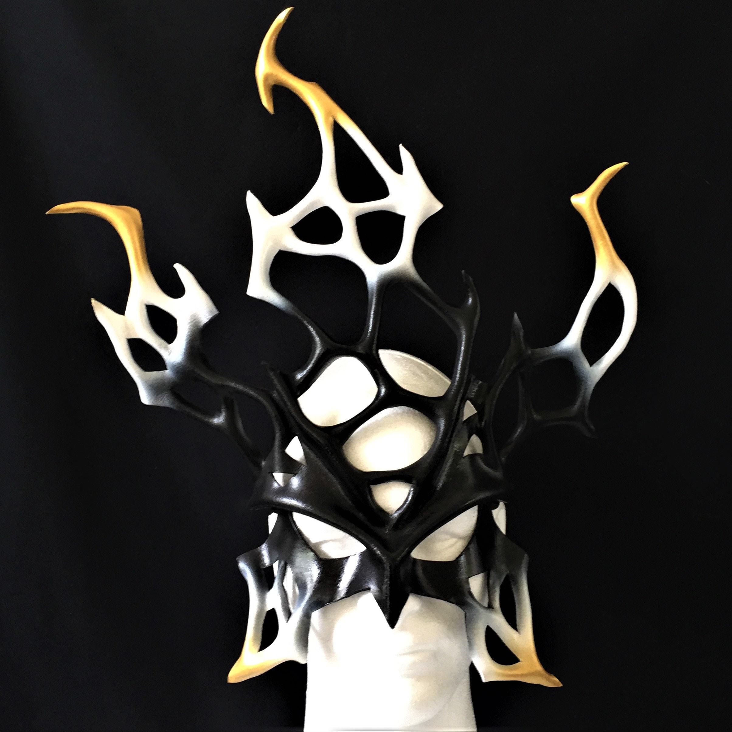 LIGHTNING WIZARD MASK Halloween Mask Leather Fantasy Festival Mask ...