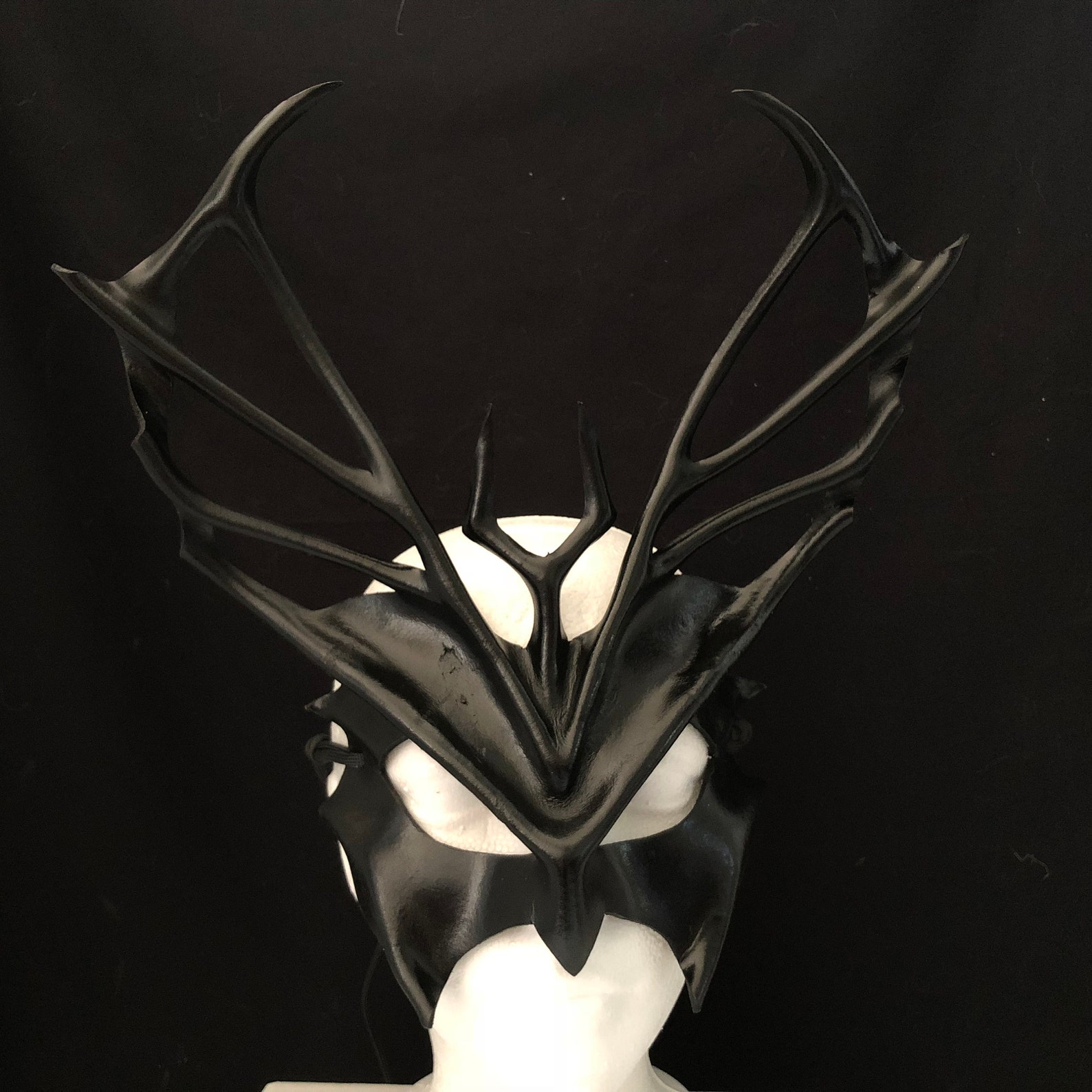 BLACK Leather Mask Pagan God Costume TRITON Costume Greek God - Etsy