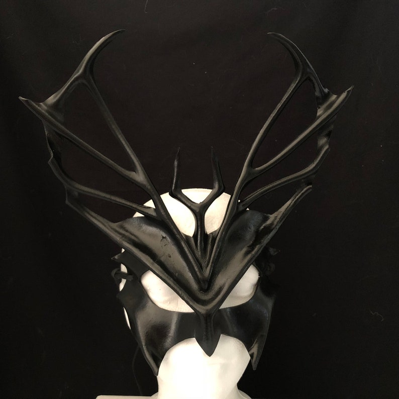 BLACK Leather Mask Pagan God Costume TRITON Costume Greek God - Etsy