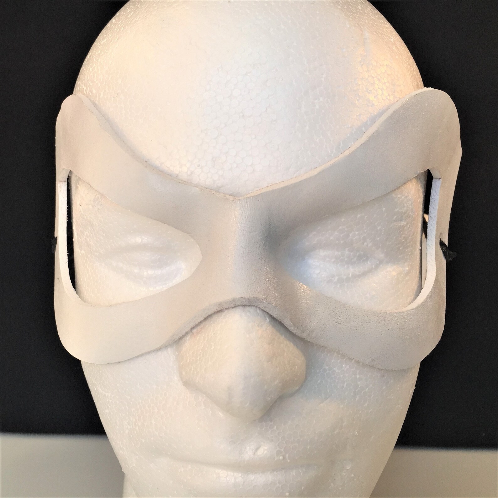 Leather Mask White Mask Renfaire Mime Superhero Cosplay - Etsy