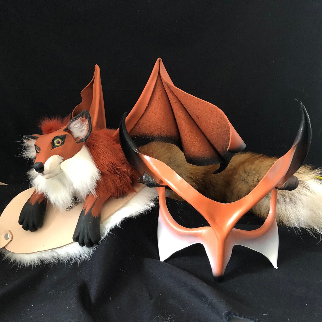 Fox Puppet & Mask PREMIUM BUNDLE Fox Mask, Fur Harness and Fantasy ...