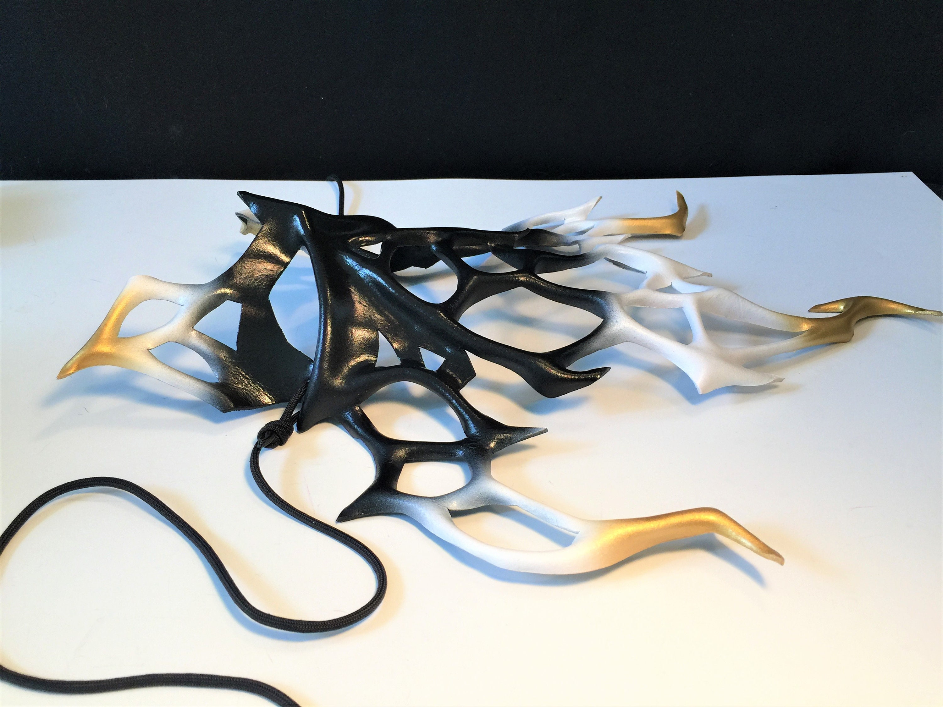 LIGHTNING WIZARD MASK Halloween Mask Leather Fantasy Festival | Etsy