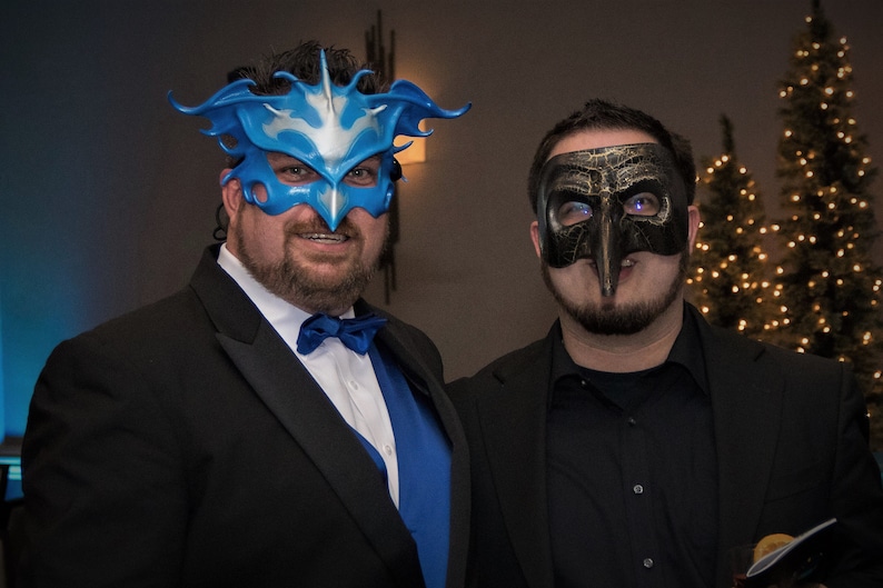 Blue PHOENIX MASK Bird Mask Carnival Mardi Gras Fantasy | Etsy