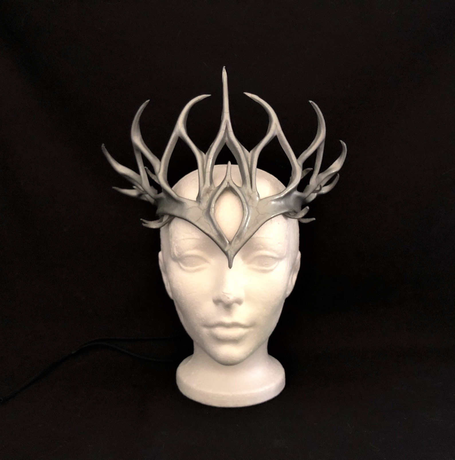 Silver Fantasy Cosplay Crown of Thorns Leather Headpiece * Elven Crown ...