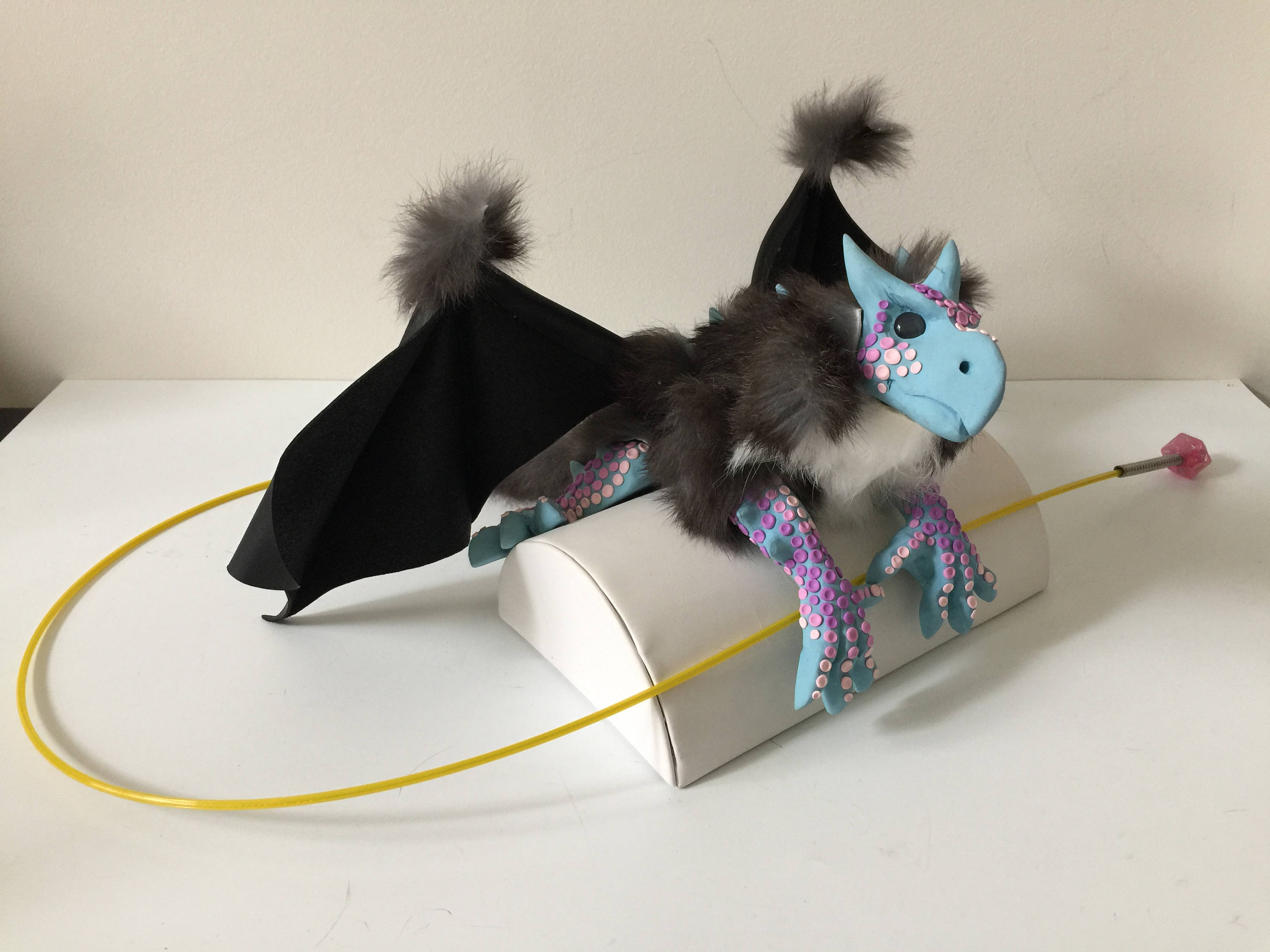 TUFTED Dragon Puppet Dragon Sculpture Skyblue Fantasy | Etsy