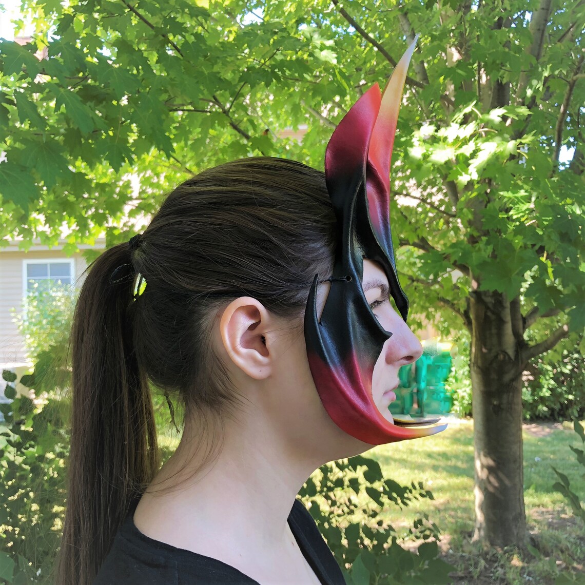 Leather Diablo Cosplay HEADPIECE Leather Demon Mask Halloween - Etsy