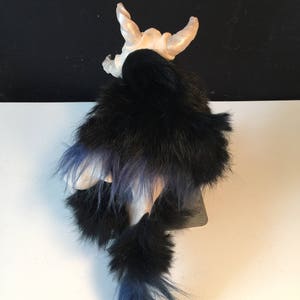 GARGOYLE Puppet Statue Fantasy Sculpture BLUE & BLACK Fur * Goth Statue ...