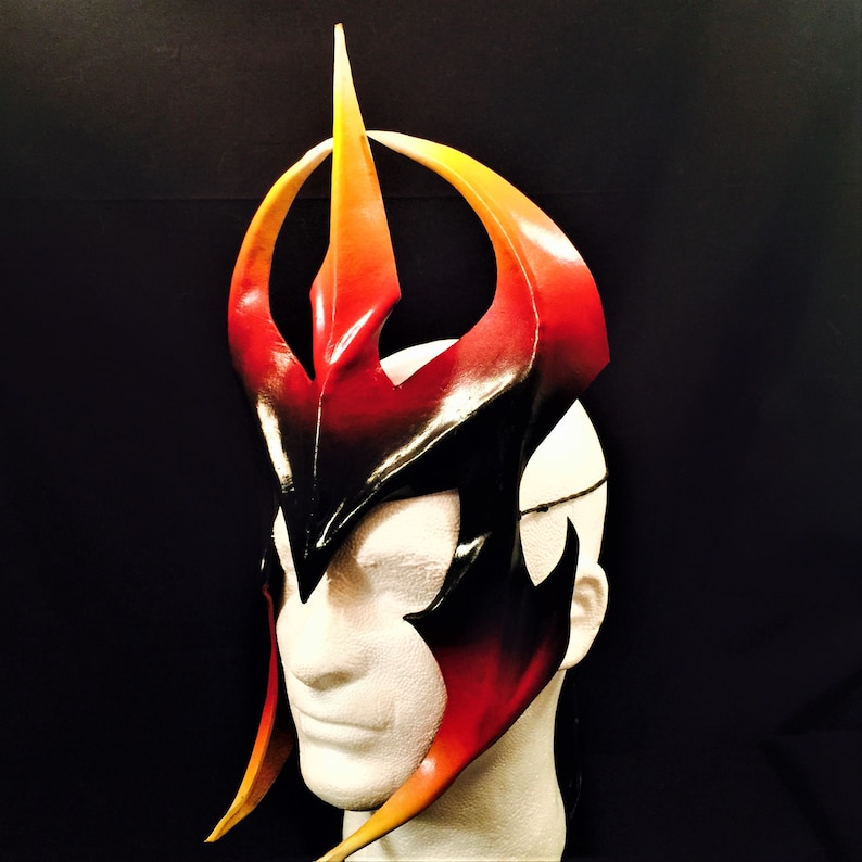 Leather Diablo Cosplay HEADPIECE Leather Demon Mask Halloween - Etsy