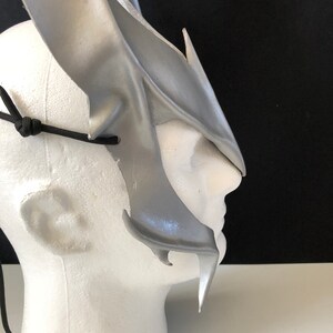 Tall Silver Cosplay Horns * Leather ELF WARRIOR Horns * FAIRY Cosplay ...