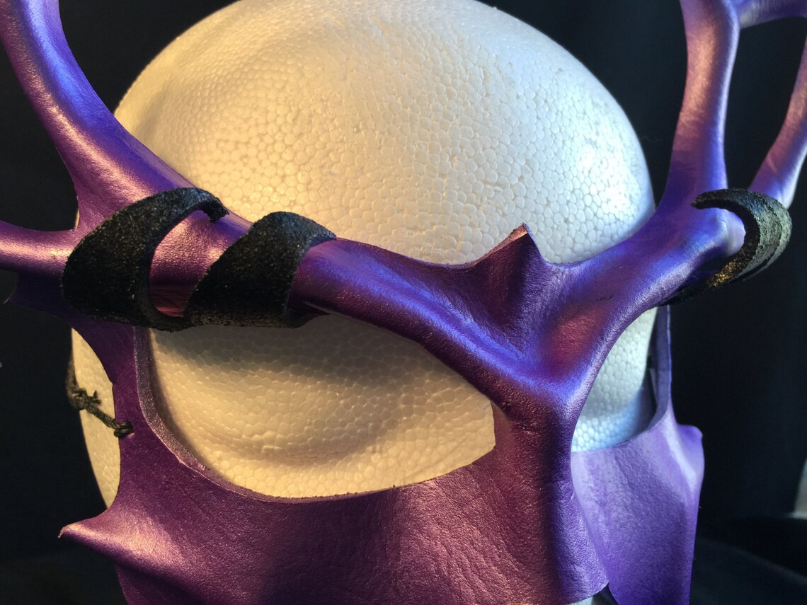 SORCERESS Leather Mask * Purple Evil Spider Queen Fantasy Mask ...