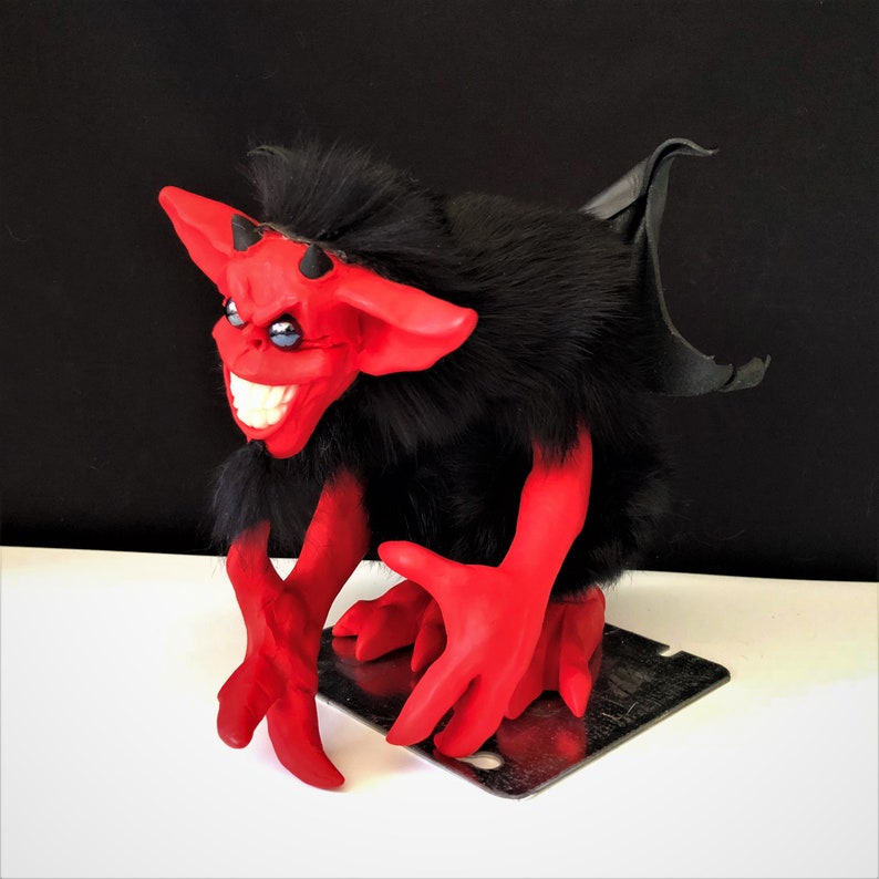 RED DEVIL GREMLIN Demon Puppet Goblin Statue Fantasy - Etsy