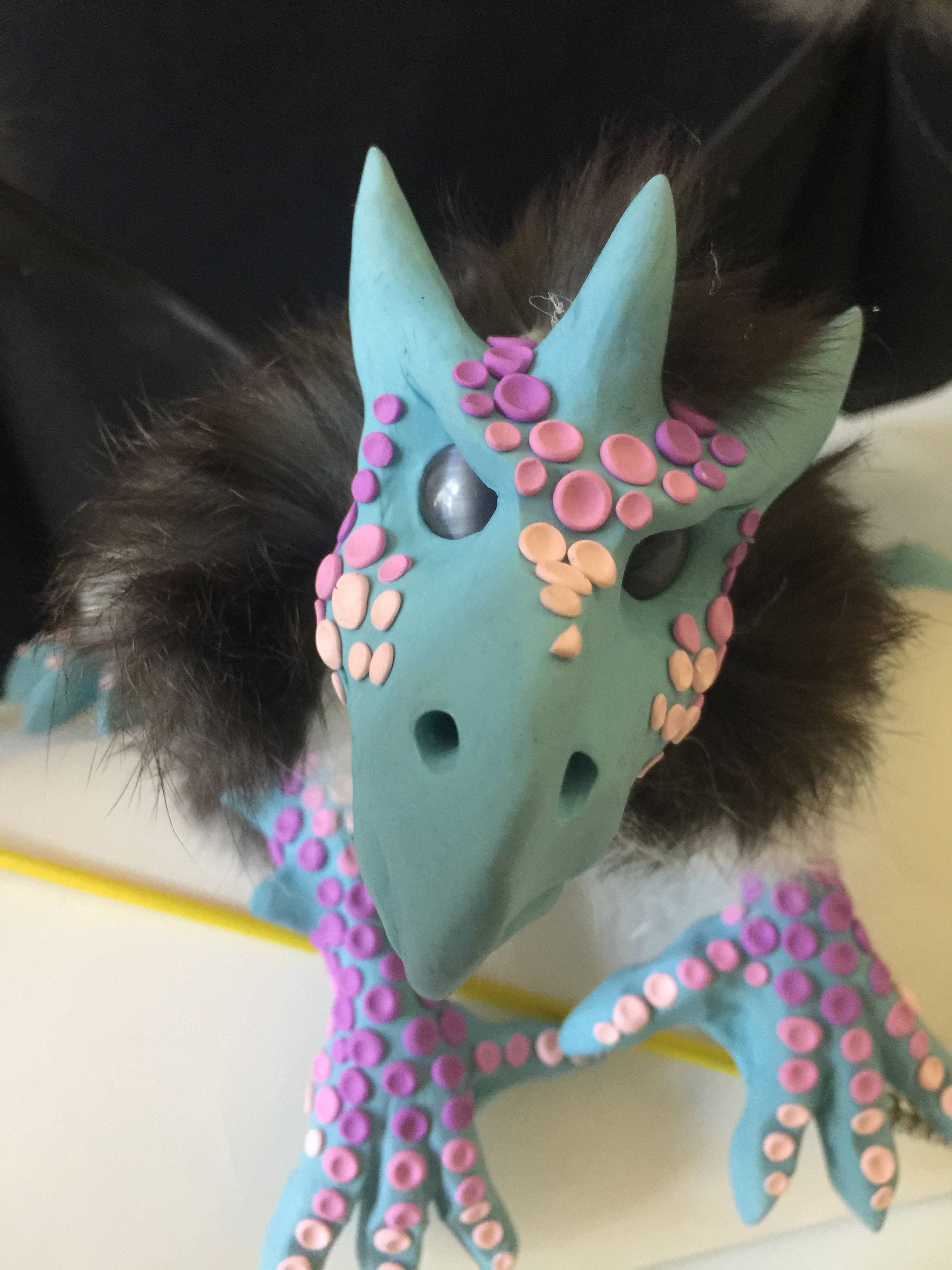 TUFTED Dragon Puppet Dragon Sculpture Skyblue Fantasy | Etsy