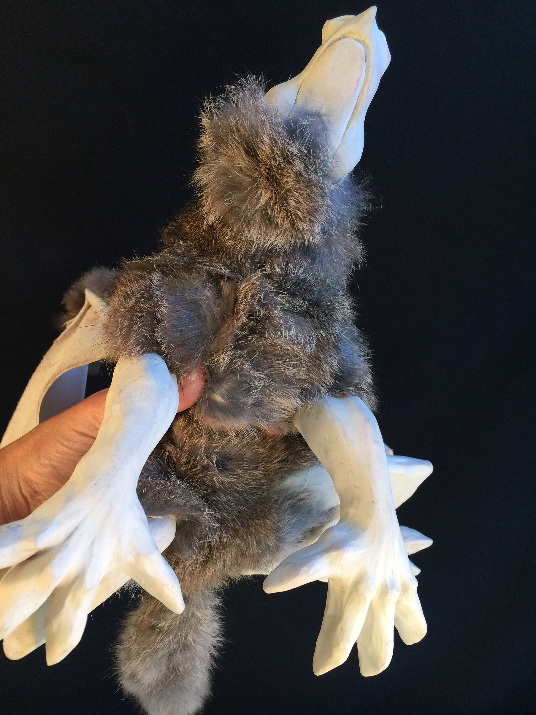 DRAGON PUPPET TUFTED * Fantasy Pet Renaissance Faire Shoulder Puppet ...