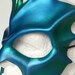Greek God Mask BLUE Leather Mask HYDRA Halloween Mask Masquerade ...