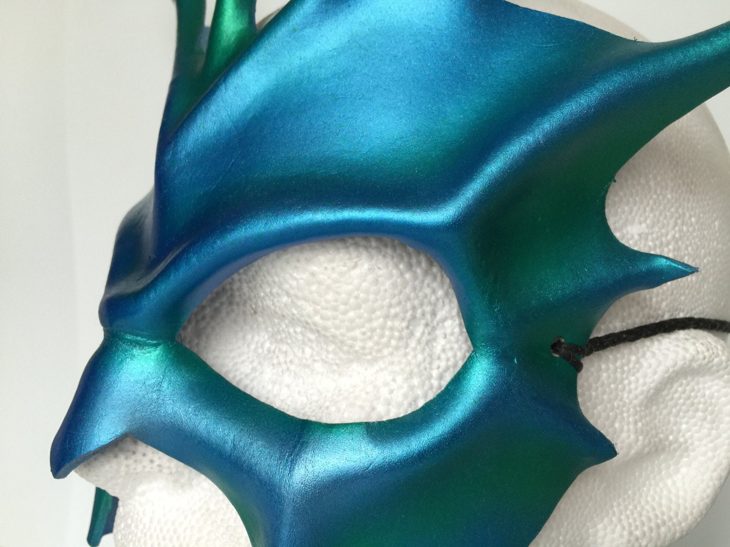 Greek God Mask BLUE Leather Mask HYDRA Halloween Mask | Etsy