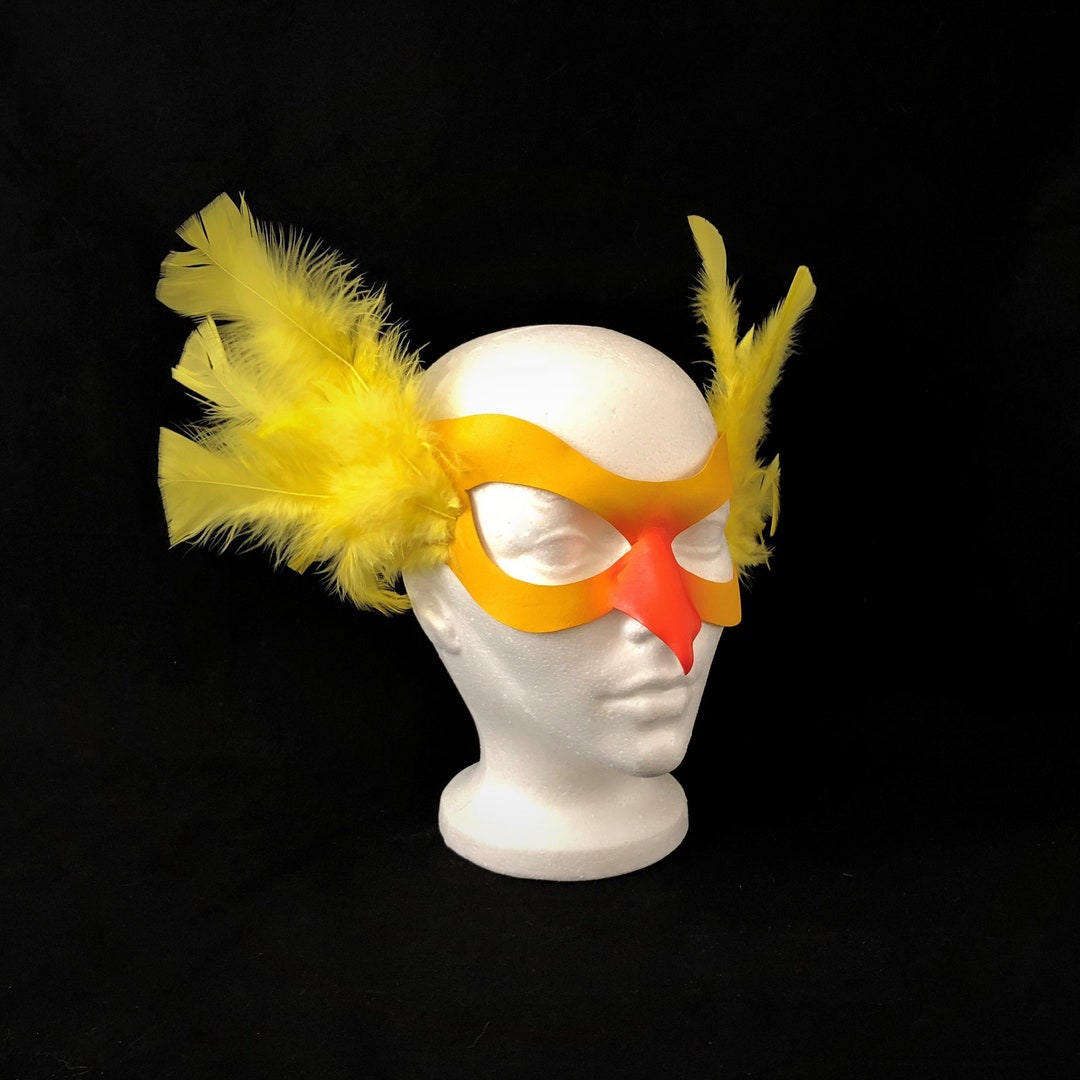 Leather BIRD MASK With Real Feathers, Festival Mask, Bird Costume ...