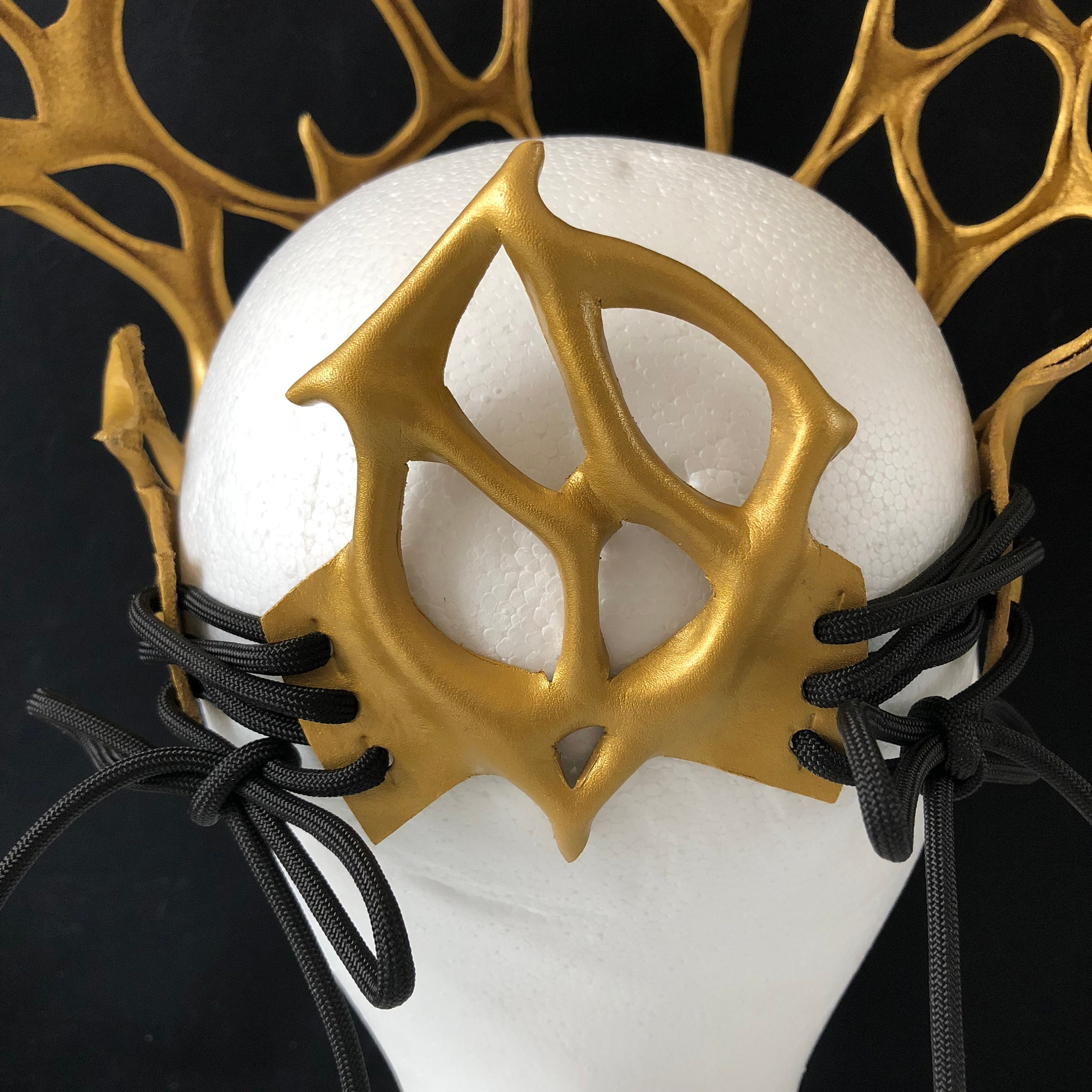 Gold Crown Leather Armor Gold Headpiece CosPlay Headdress | Etsy