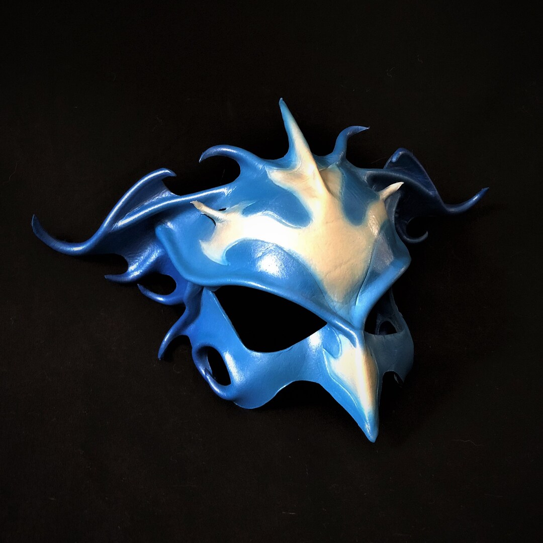 Blue PHOENIX MASK - Bird Mask, Carnival Mardi Gras Fantasy Cosplay Mask ...