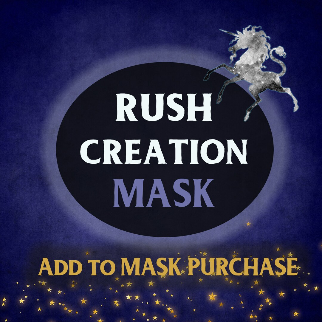 RUSH MASK Creation Mask Will Be Created & Ready to Ship in 1-3 Days ...