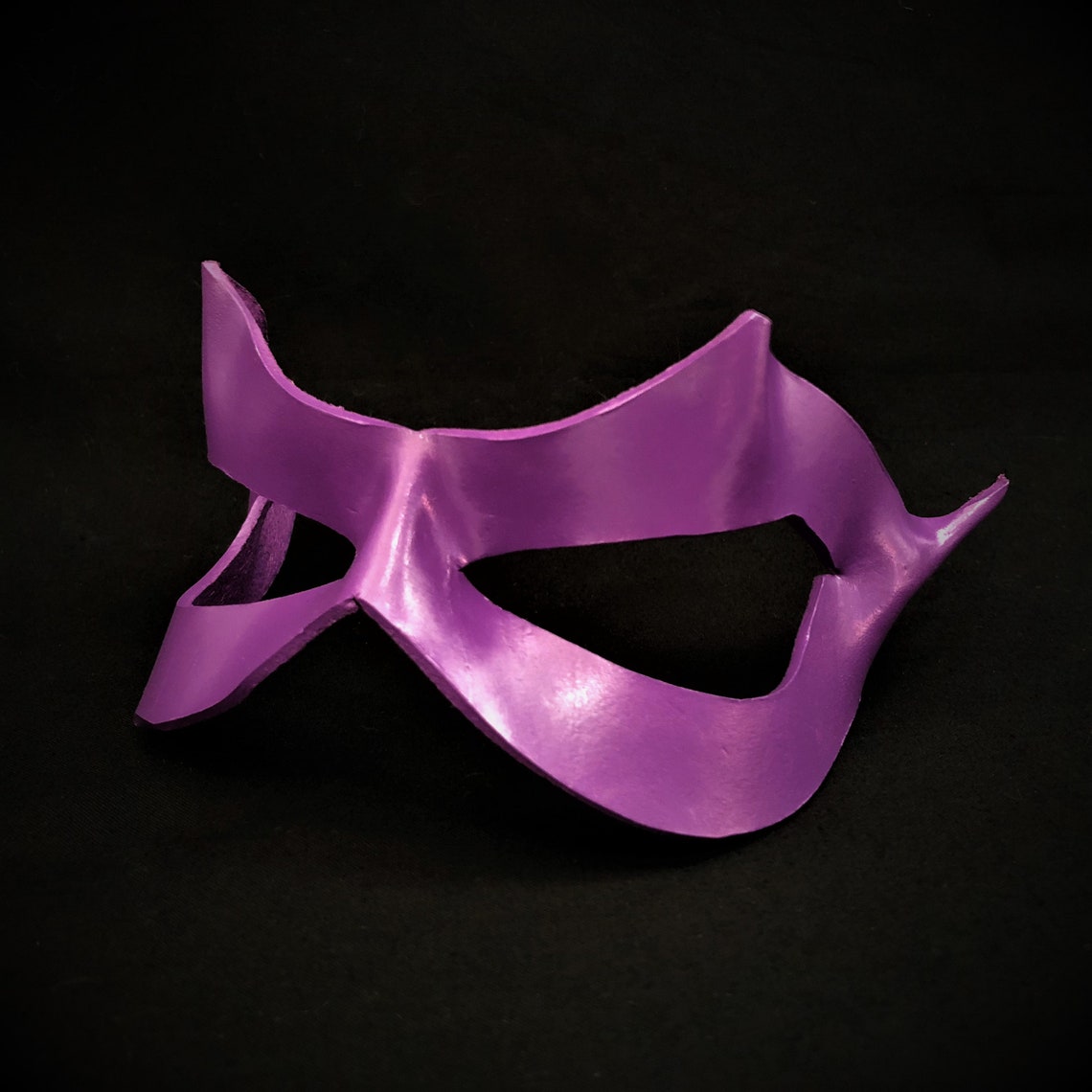 Leather Purple Mask Superhero Cosplay Mask Violet Villian - Etsy