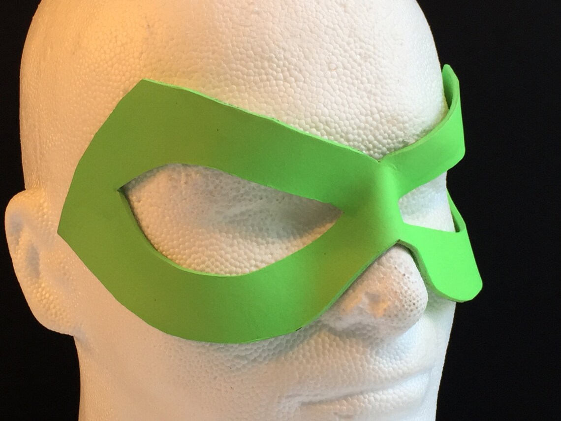 Leather Neon Green Music Festival Mask Leather Superhero - Etsy