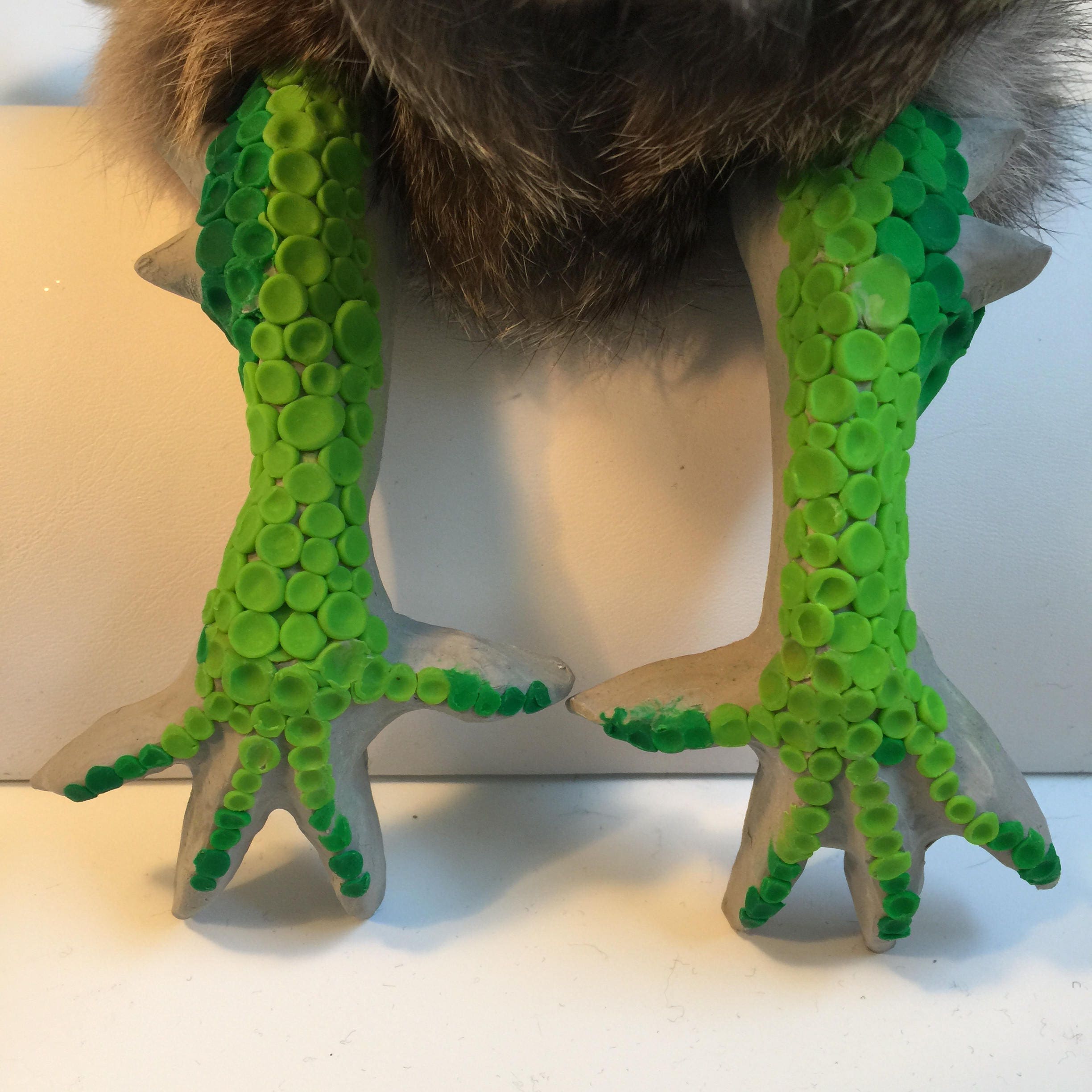 DRAGON Puppet Scaled Fantasy Sculpture Creature GREEN WINGS | Etsy