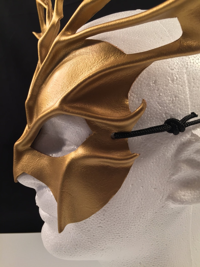 GOLD Leather Mask Roman God Costume TRITON Costume Greek God Mask Mardi ...