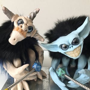 GOOFY BABY GOBLIN Brownie Puppet * Goblin Statue Fantasy Creature ...